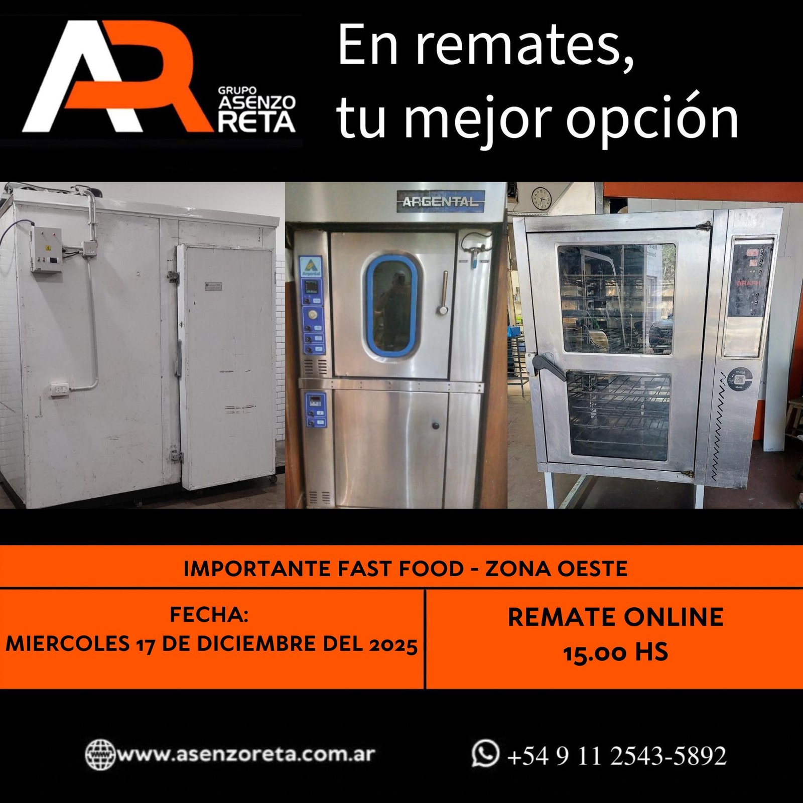 Remate Importante Fast Food - Zona Oeste - Buenos Aires - 17/12/25 ...